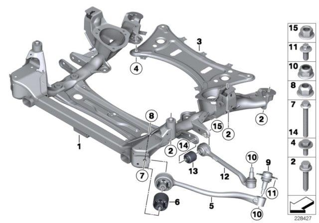 31106787665 pallonivel eteen, vasen/oikea, BMW X3 F25, X4 F26, OE ...