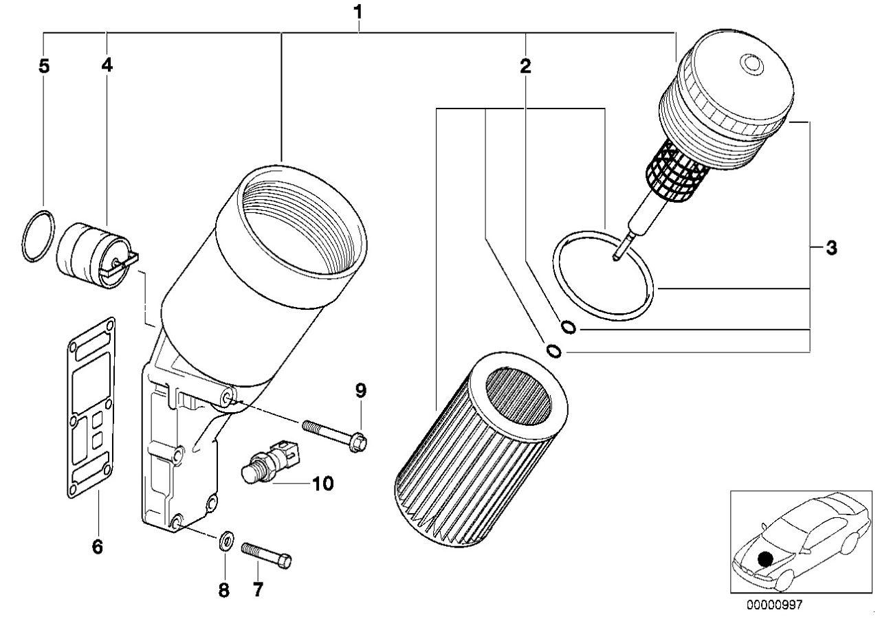 11421715960 BMW suodattimen kansi, muovinen, M40, M42, M43, M44, OE ...