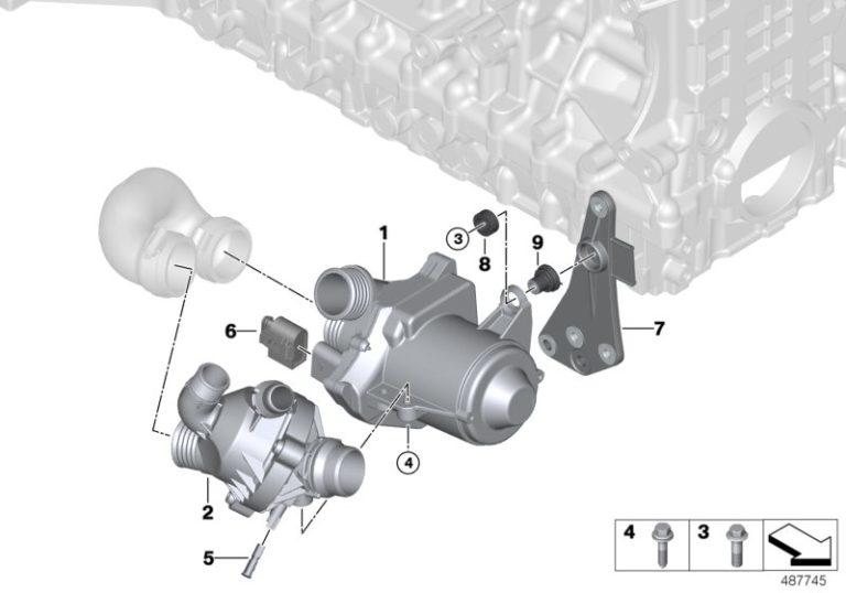 11517602123 pultti, M8x26-8.8 ZNS3, vesipumpun kiinnitykseen, BMW N54 ...