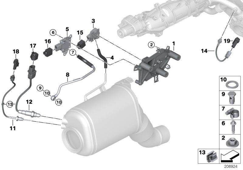 13628506727 pakopaine putki BMW 5-Sarjaan F07GT, F10, F11, 7-Sarjaan ...