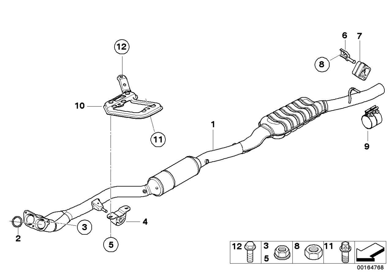 18307802829 BMW pakoputken kumikiinnike 5-Sarjaan E60, E60LCI, X5 E70 ...