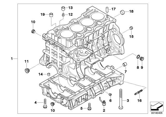 11117589711 BMW runkolaakerin pultti M10x100, N20, N26, N43, N45, N45N ...