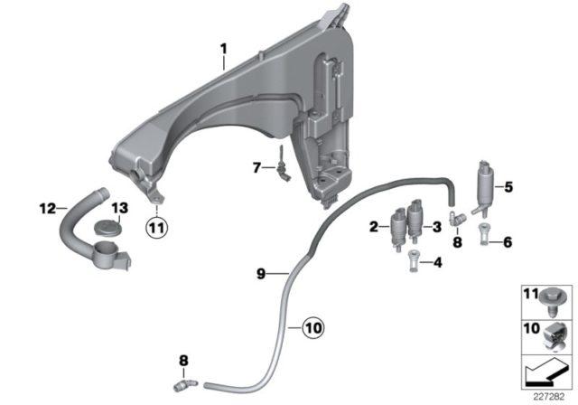 61667255828 pesunestesäiliö, BMW X3 F25 kaikki mallit missä ...