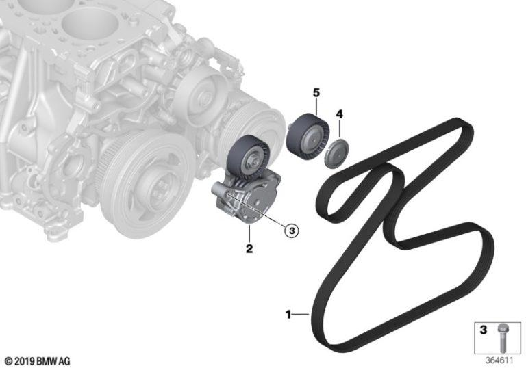 11287649371 ohjainrulla, BMW, MINI F39, F45, F46, B32, B46, B47, katso ...